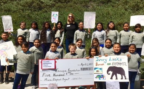 Mara Elephant Project Thanks Encanto Elementary School for Donation - Elephanatics